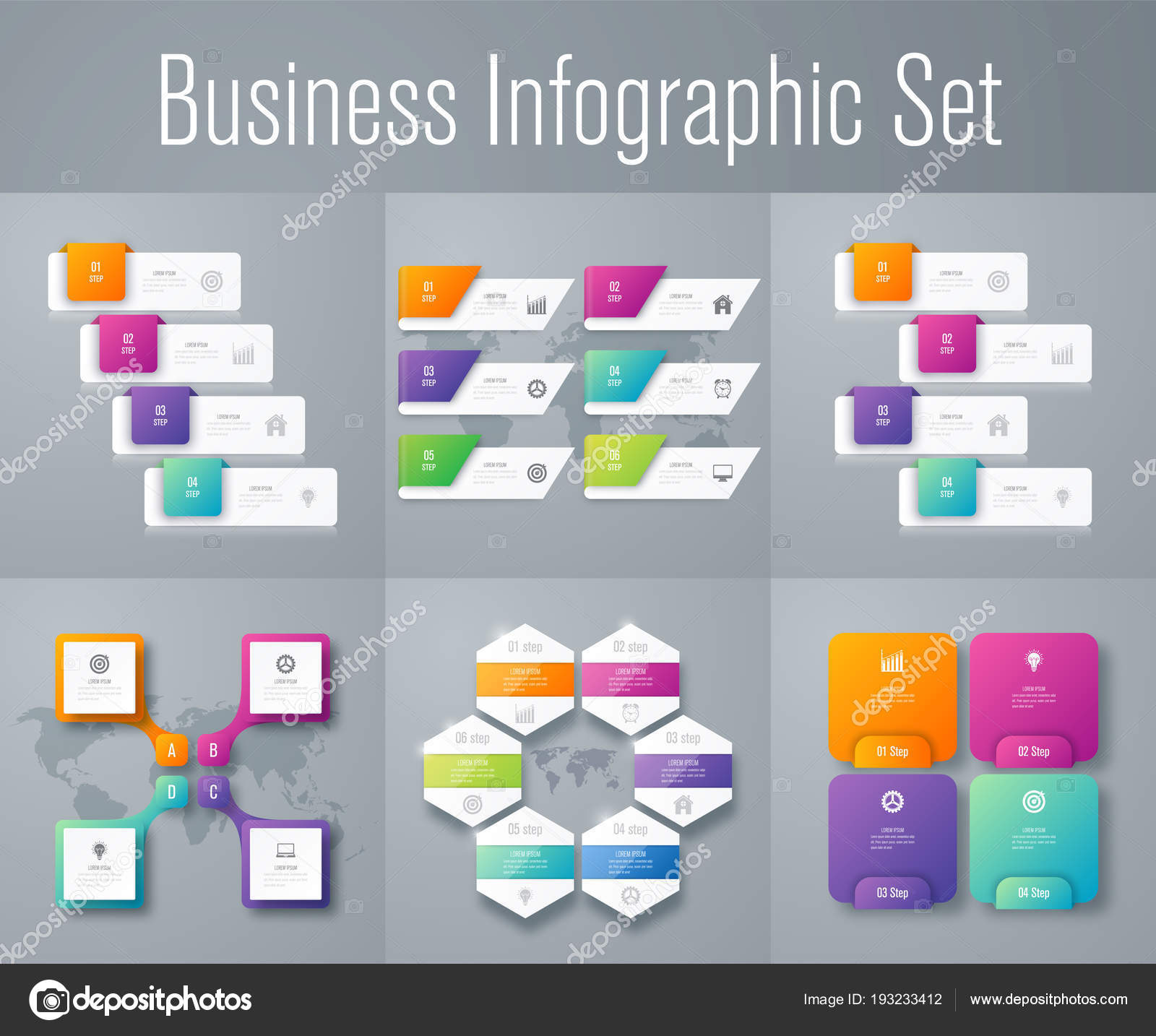 Set with infographics Stock Vector Image by ©Amelisk #193233412