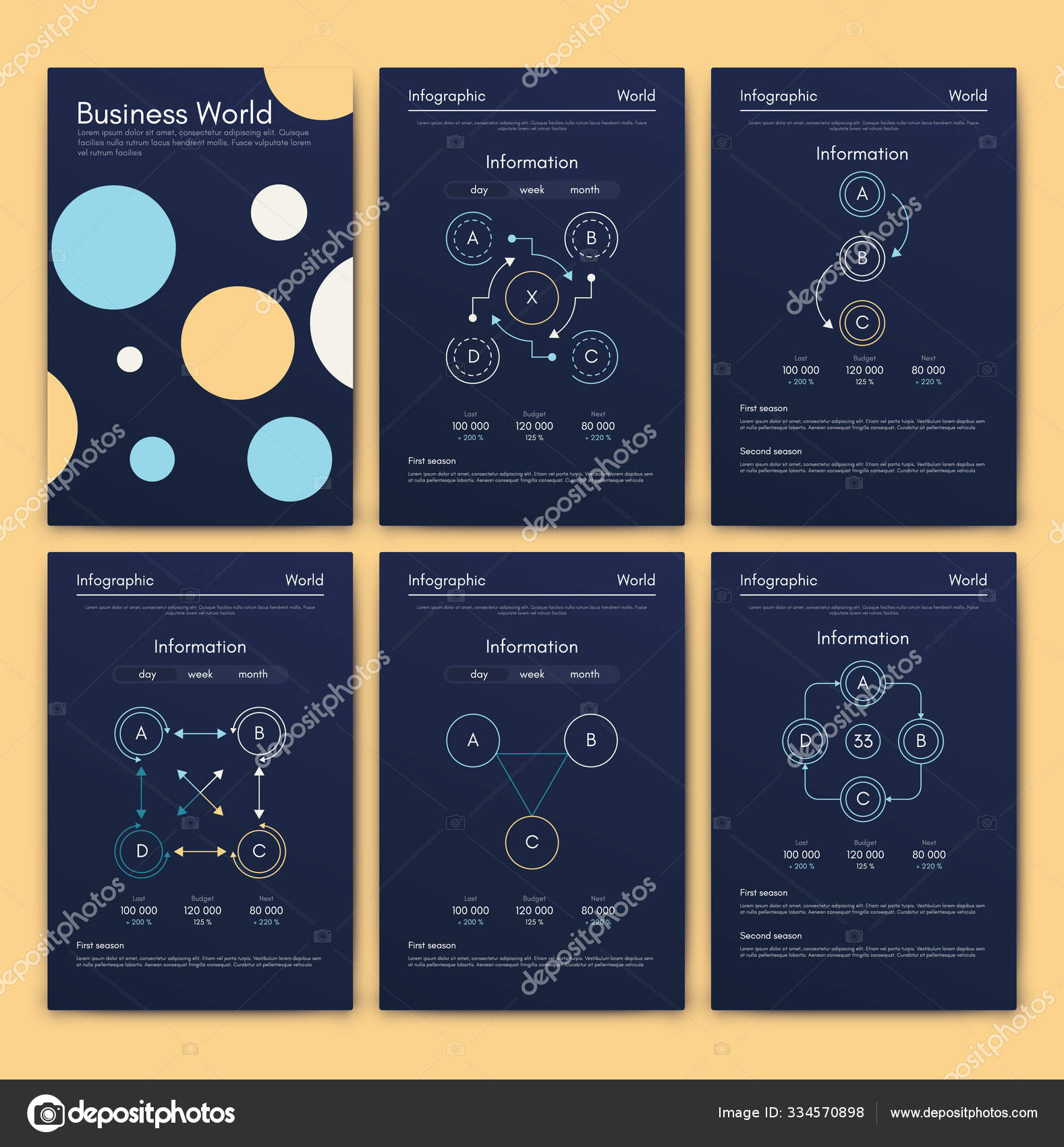 Modern infographic vector elements for business brochures. Use in ...