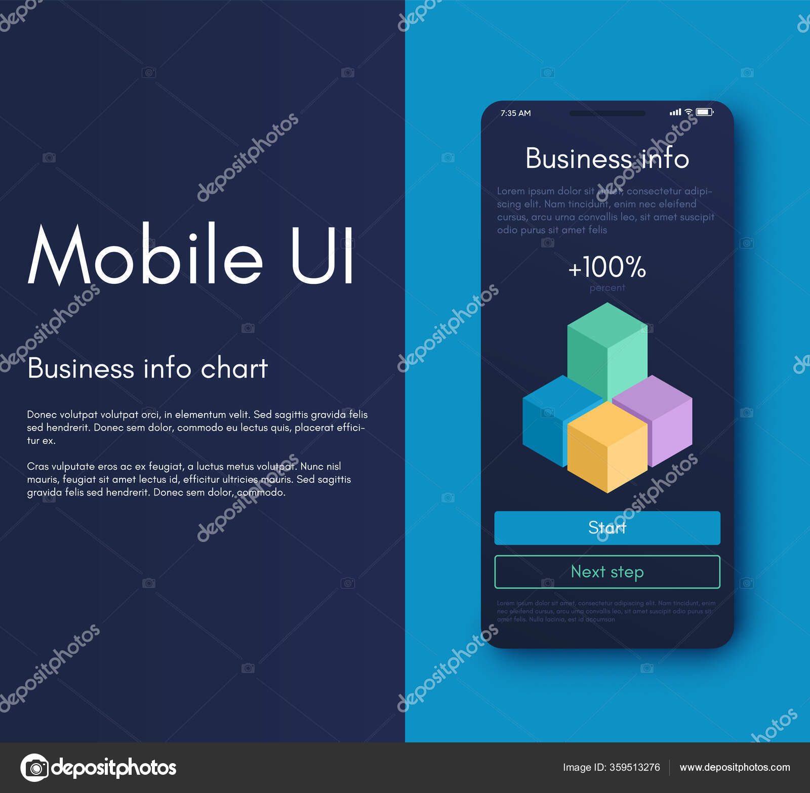 Mobile Application Infographic Interface Design Vector Illustration ...