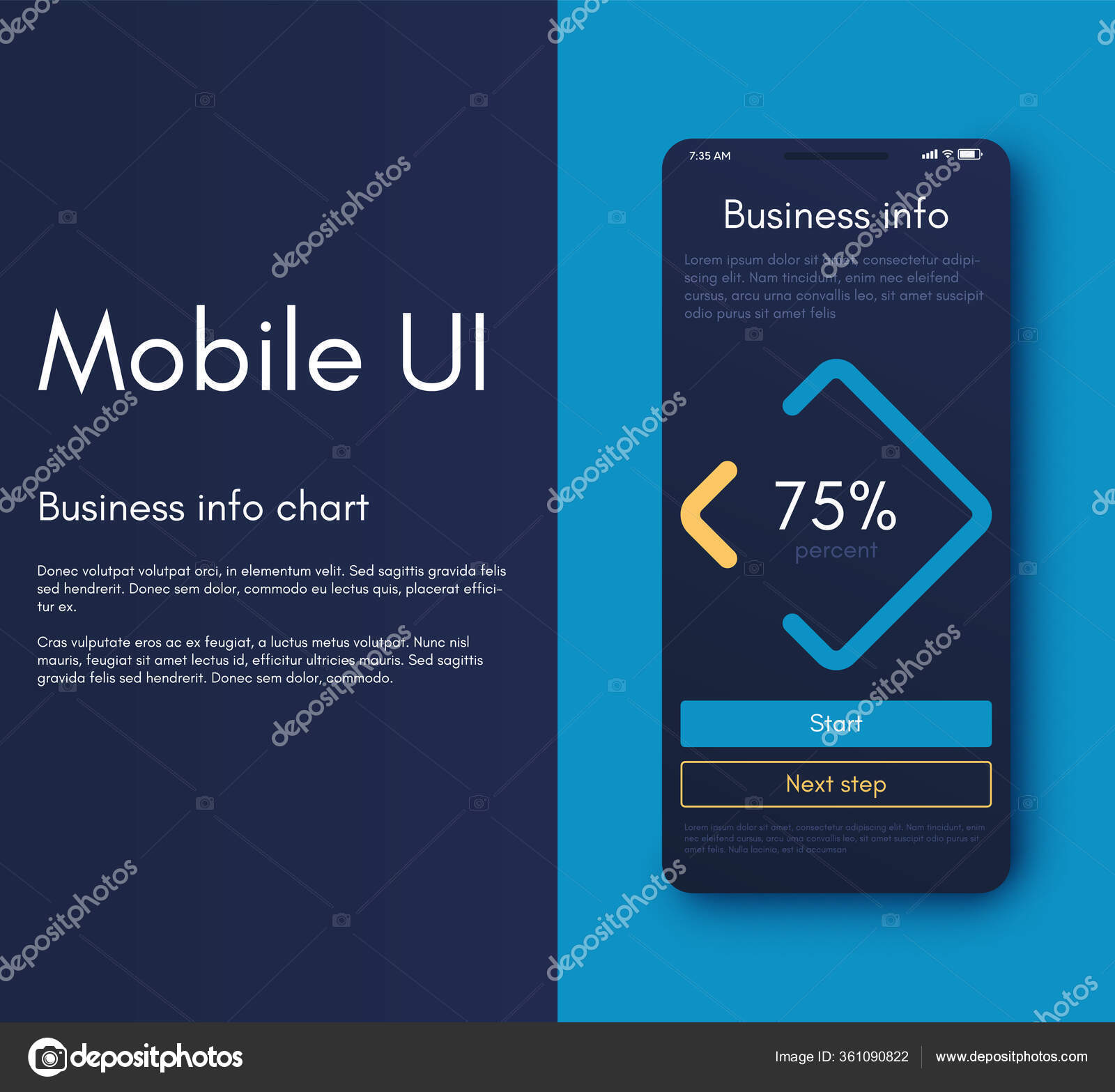 Mobile Application Infographic Interface Design Vector Illustration ...