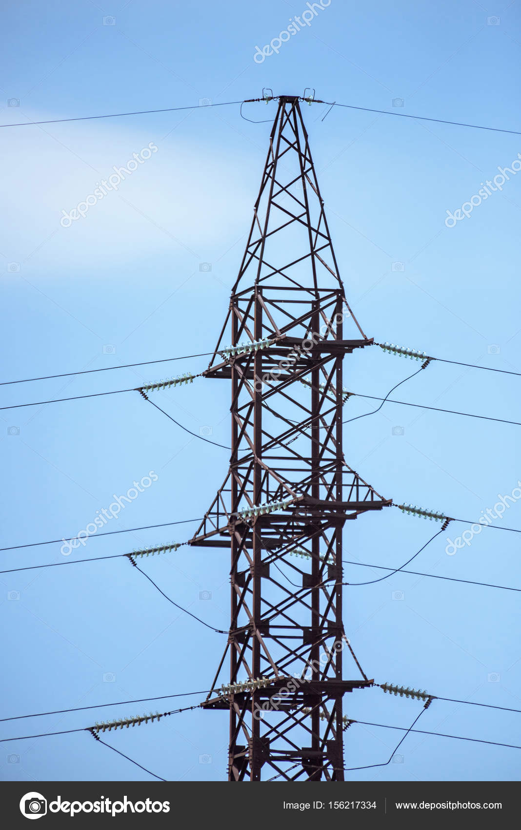 High tension power line electrical wire Stock Photo by ©frimufilms ...