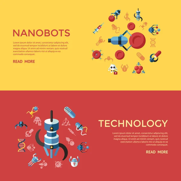 Digital smart medical nano robots concept objects Stock Vector by ...