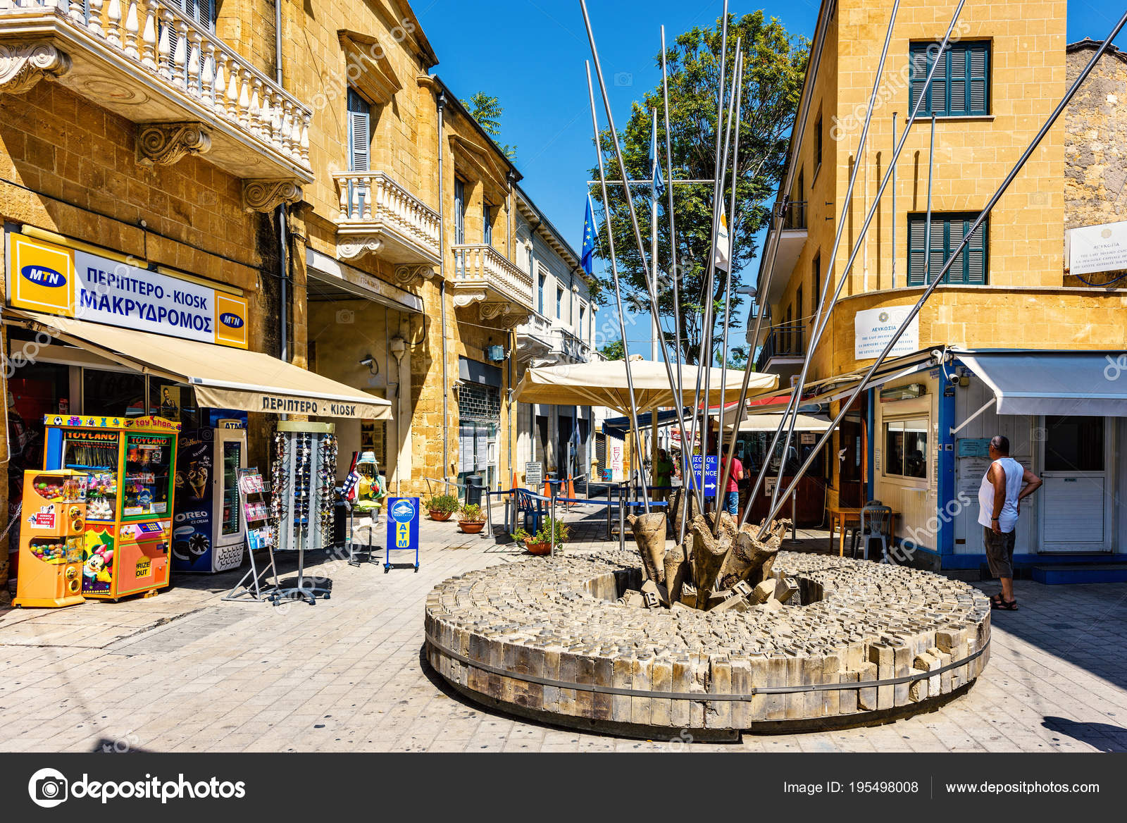 Daylight view to Ledra street crossing crossing – Stock Editorial Photo ...