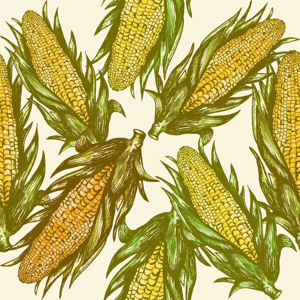 Corn plants seamless pattern background — Stock Vector © OksanciaArt ...
