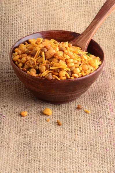 Indian Snacks : Mixture (roasted nuts with salt pepper, Spice, pulses ...