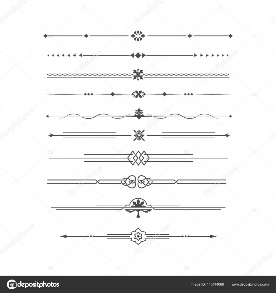 Dividing lines set — Stock Vector © baretsky #145444069