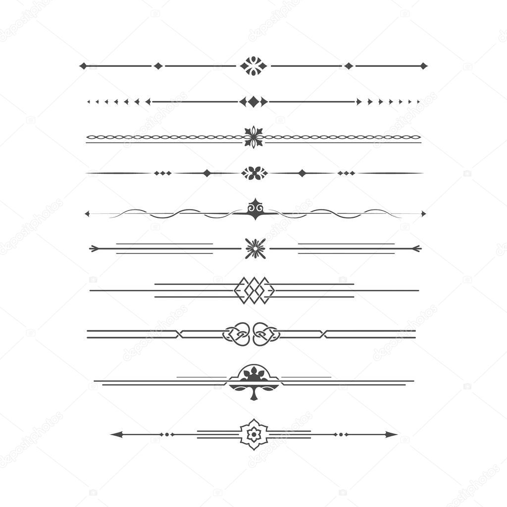 Dividing lines set — Stock Vector © baretsky #145444069