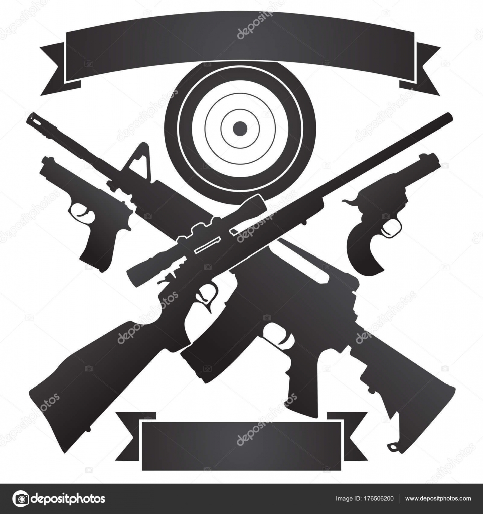 Crossed Shotgun Silhouette