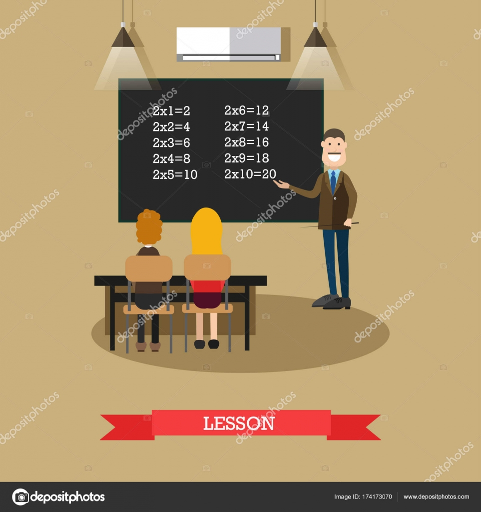 Image vectorielle Illustration vectorielle de concept de leçon en style ...