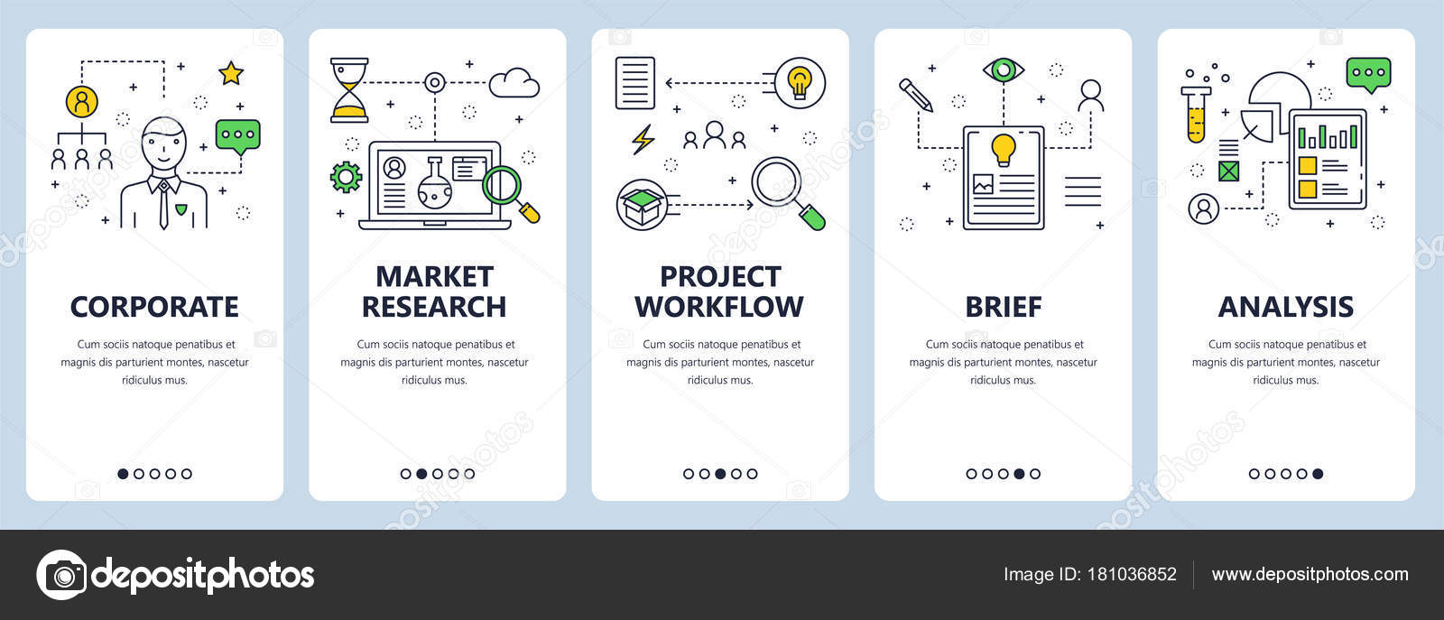 Vector modern thin line corporate concept web banners Stock Vector by ...