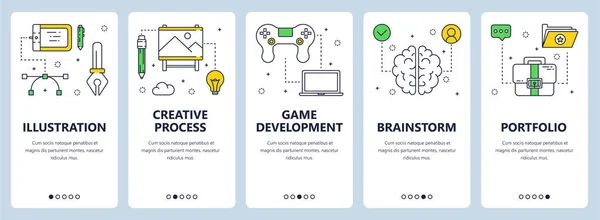 Vector modern thin line web development concept banner set Stock Vector by ©skypistudio 184843628