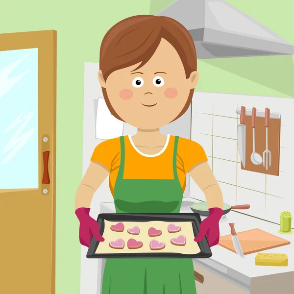 1,937 Woman baking Vector Images | Depositphotos