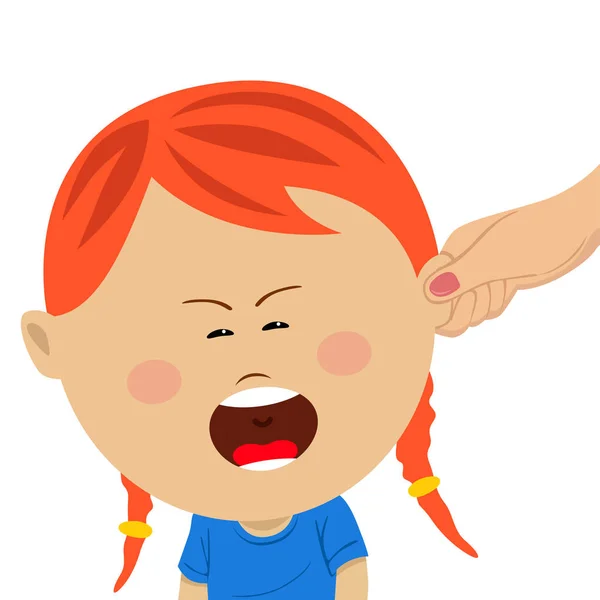 Mother pulling a sons ear — Stock Vector © flint01 #142464229
