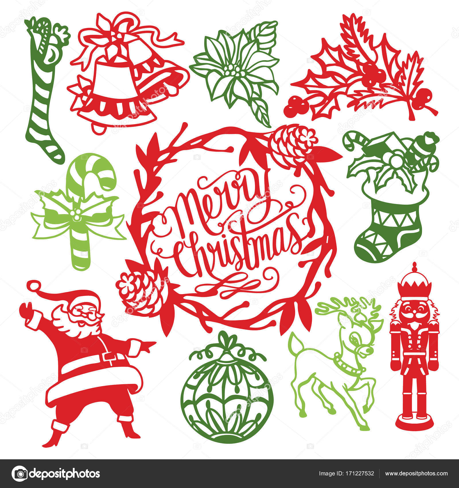 Vintage Christmas Ornament Vector