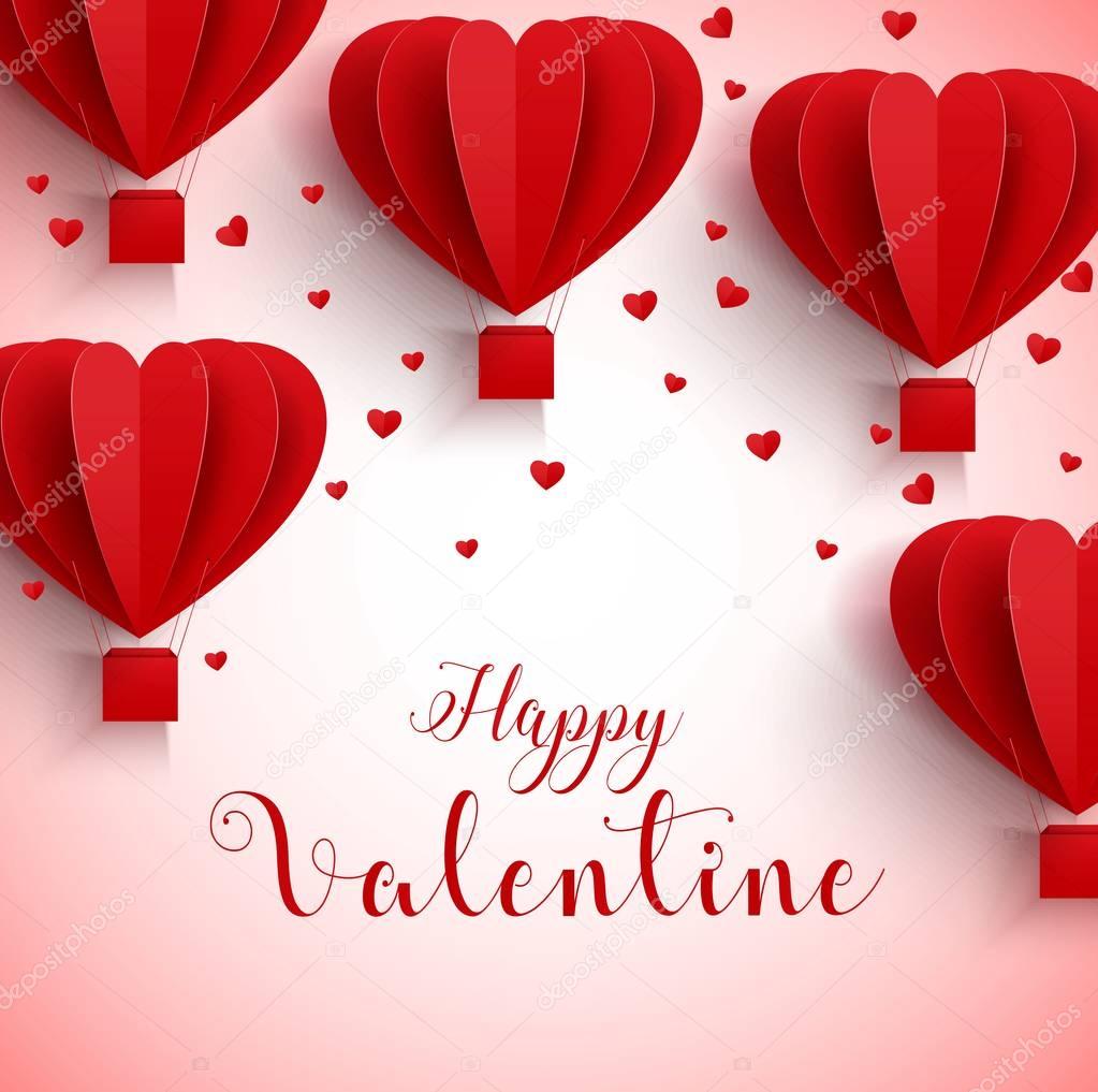 Tarjeta De Felicitación Feliz Día De San Valentín Con Forma De Corazón