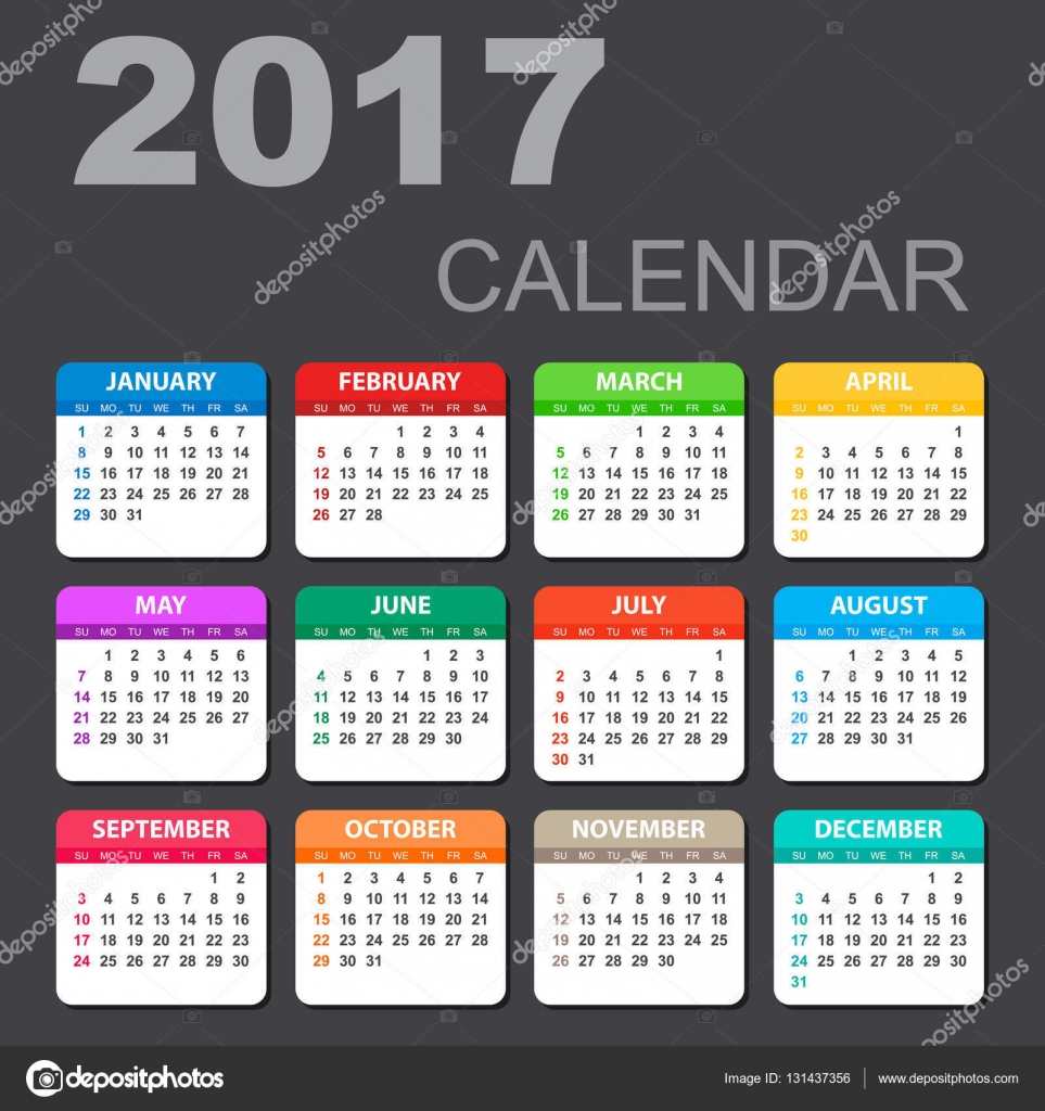 Calendario 2017 en formato 1920 x 1080 listo para imprimir