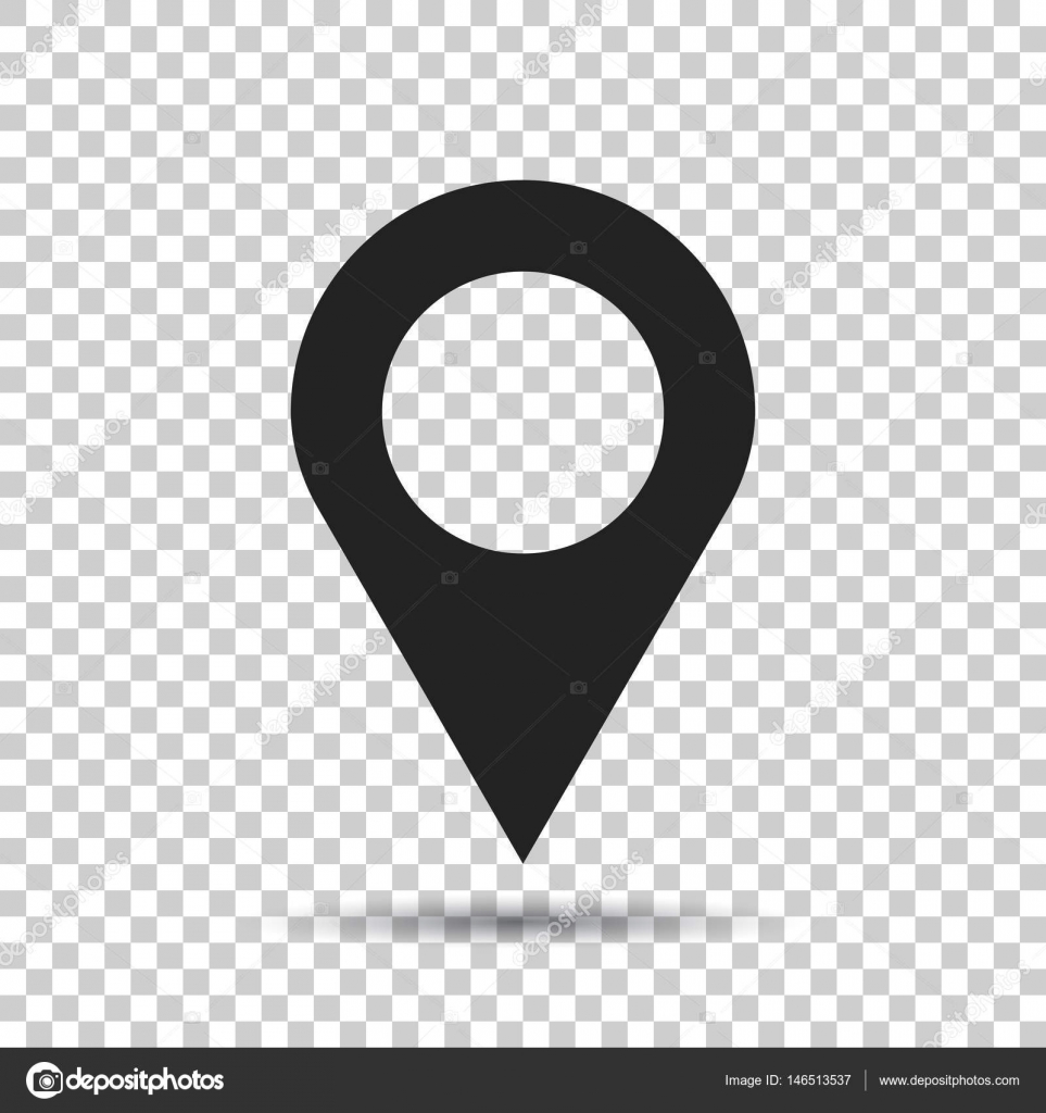 Pin icon vector. Location sign in flat style isolated on isolated ...