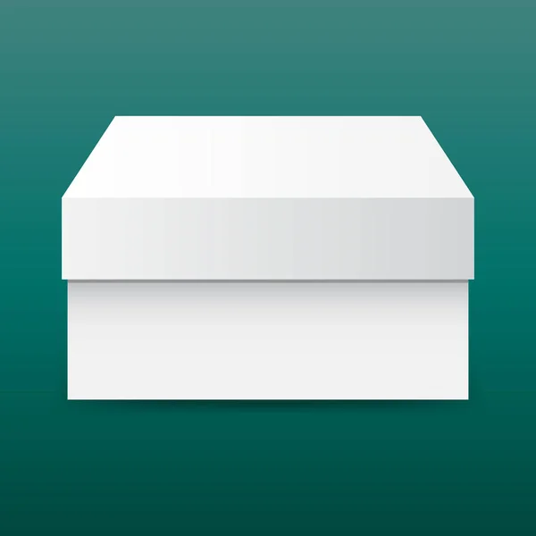 White cardboard package box. Vector illustration isolated on white ...