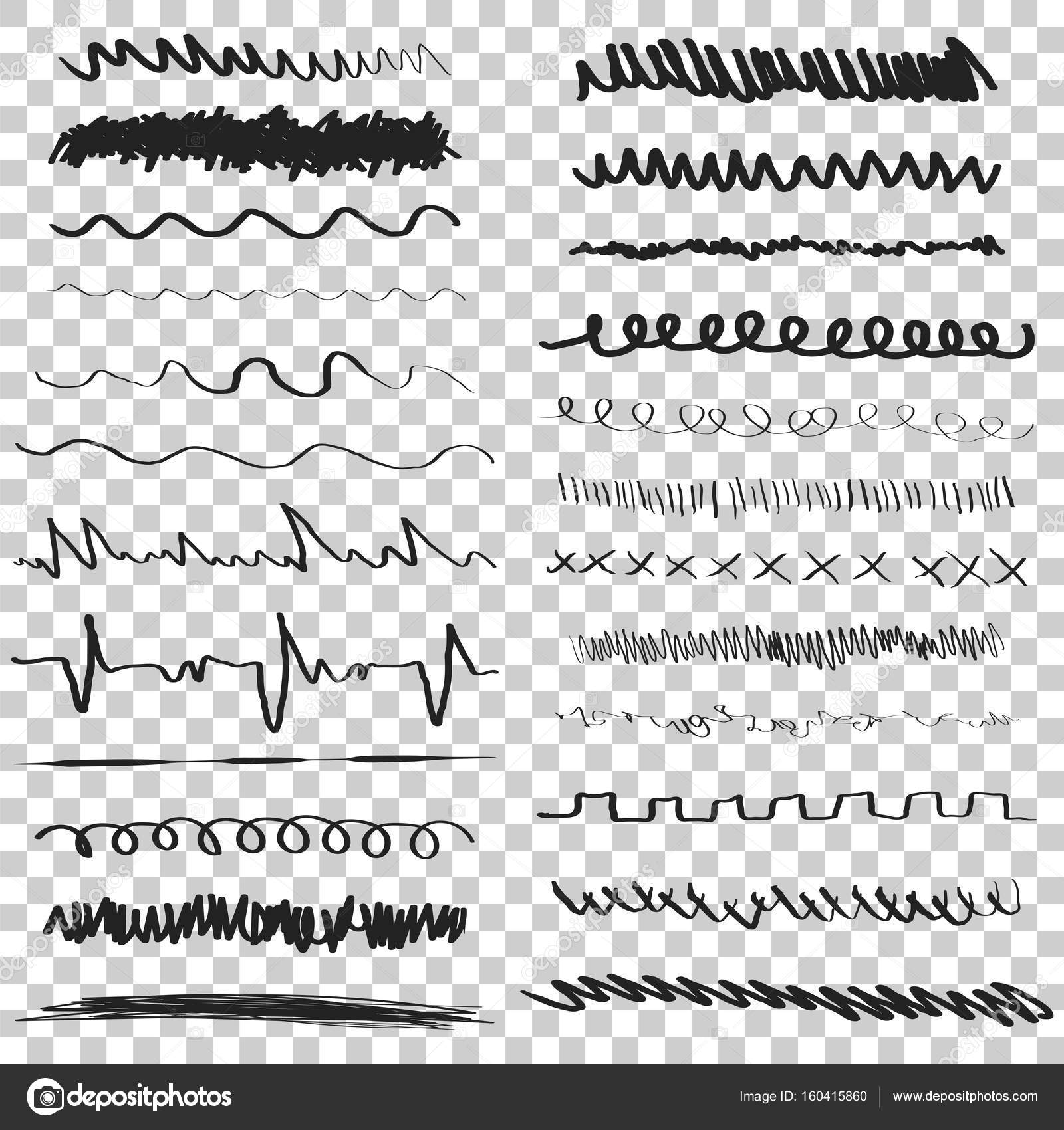 Line brushes vector illustration. Hand drawn strokes. ⬇ Vector Image by ...