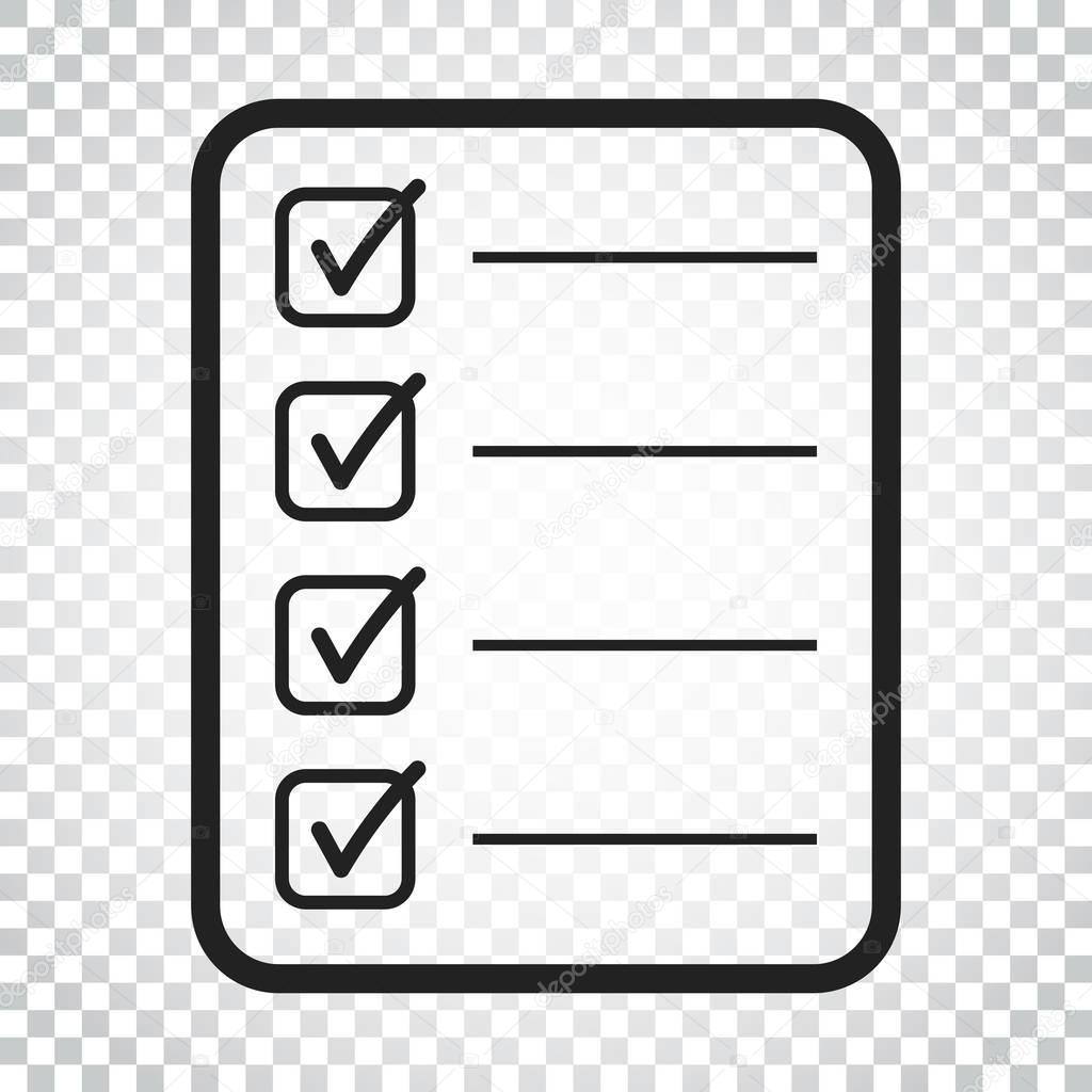 Para hacer la lista icono. Lista de verificación, Ilustración de vector ...