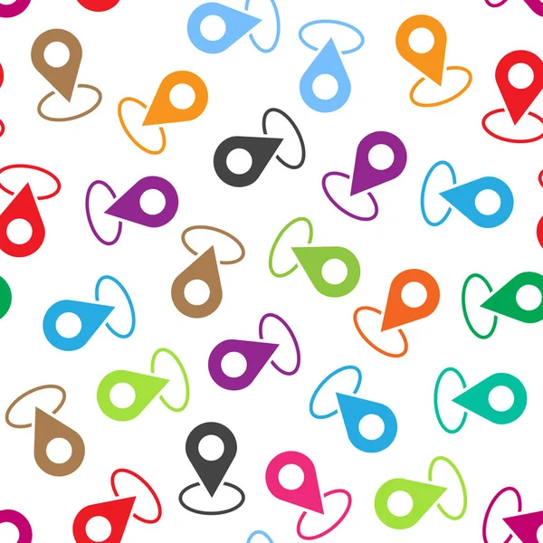 Pin location seamless pattern background. Business flat vector i Stock ...