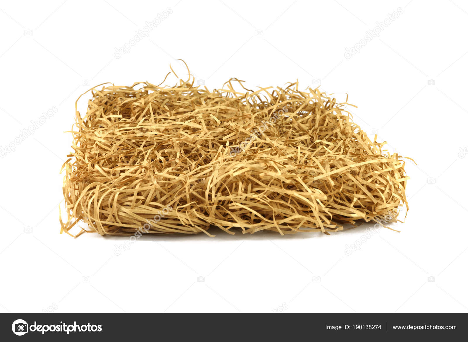 Dry yellow hay stack. Haystack grass on white isolated backgroun ...