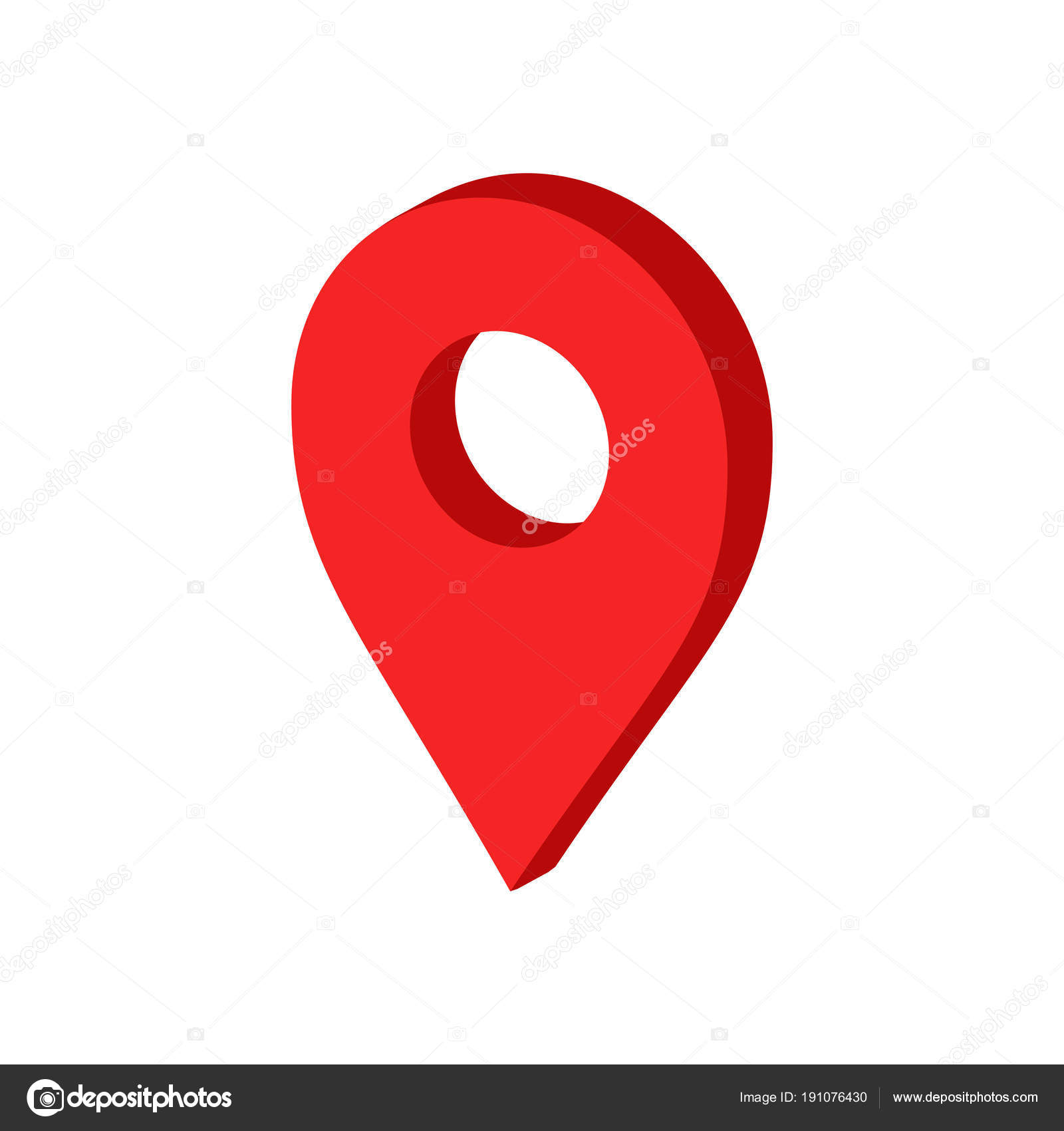 3D map pointer in flat style. Gps navigation mark illustration o Stock Vector Image by ...