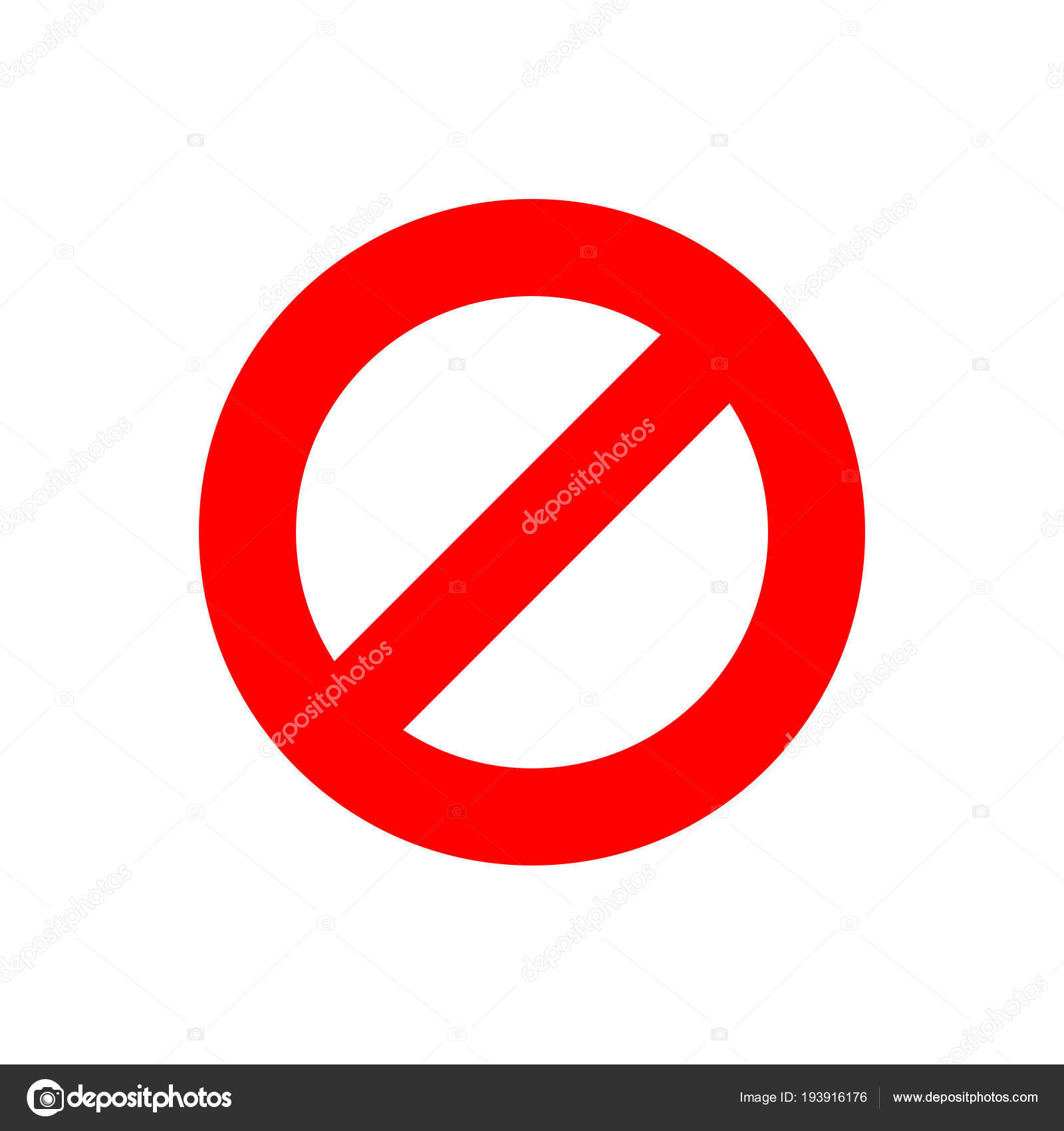 Stop Sign Icon Flat