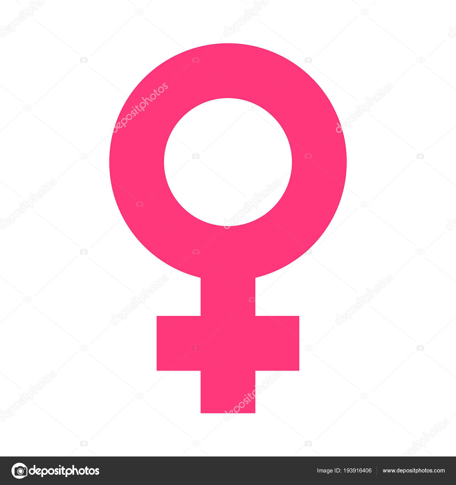 Símbolo Sexual Femenino Icono Vectorial En Estilo Plano Ilustración De Género Stock Vector By