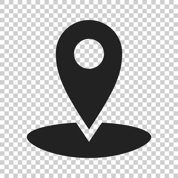 Pin icon vector. Location sign in flat style isolated on isolated background. Navigation map ...