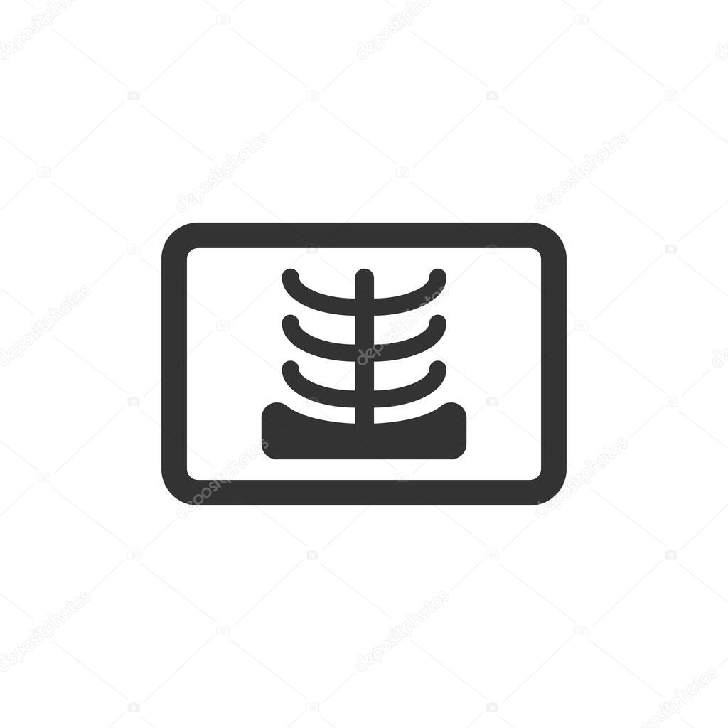 Icono de rayos X en estilo plano. Ilustración vectorial radiológica en ...