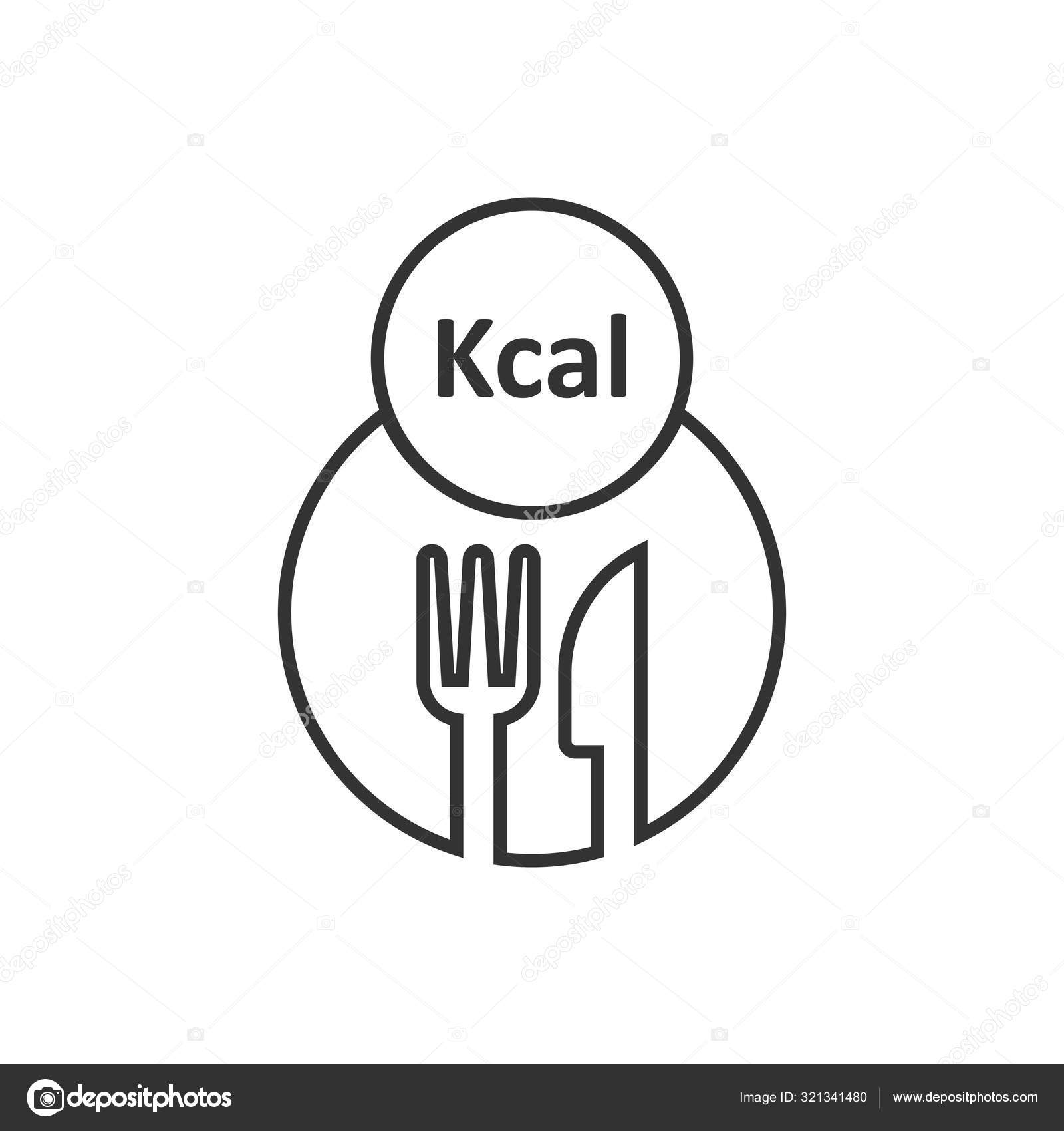 Kcal icon in flat style. Diet vector illustration on white isola Stock ...