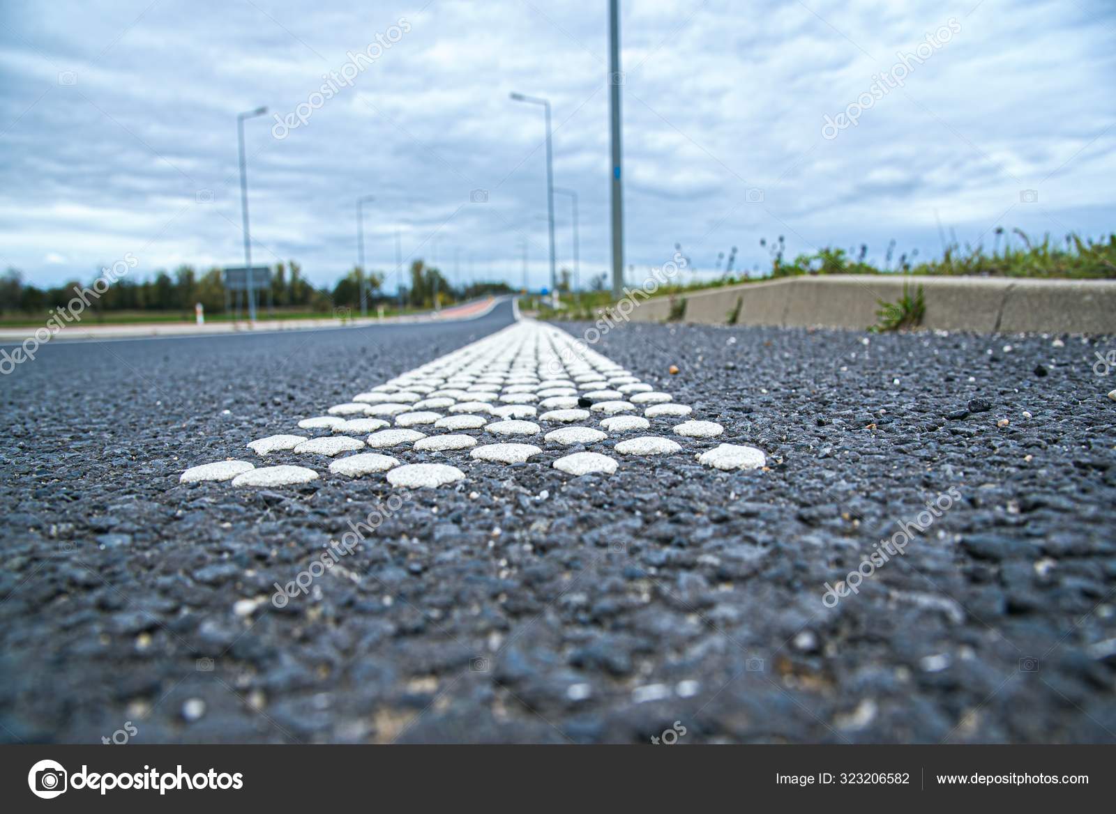 Motorway Road Markings — Stock Photo © yaalan #323206582