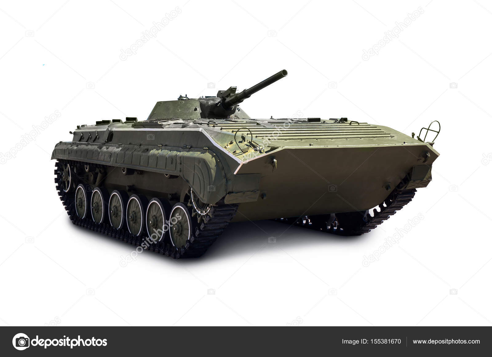 Russian infantry light tank BMP-2 with clipping path — Stock Photo ...