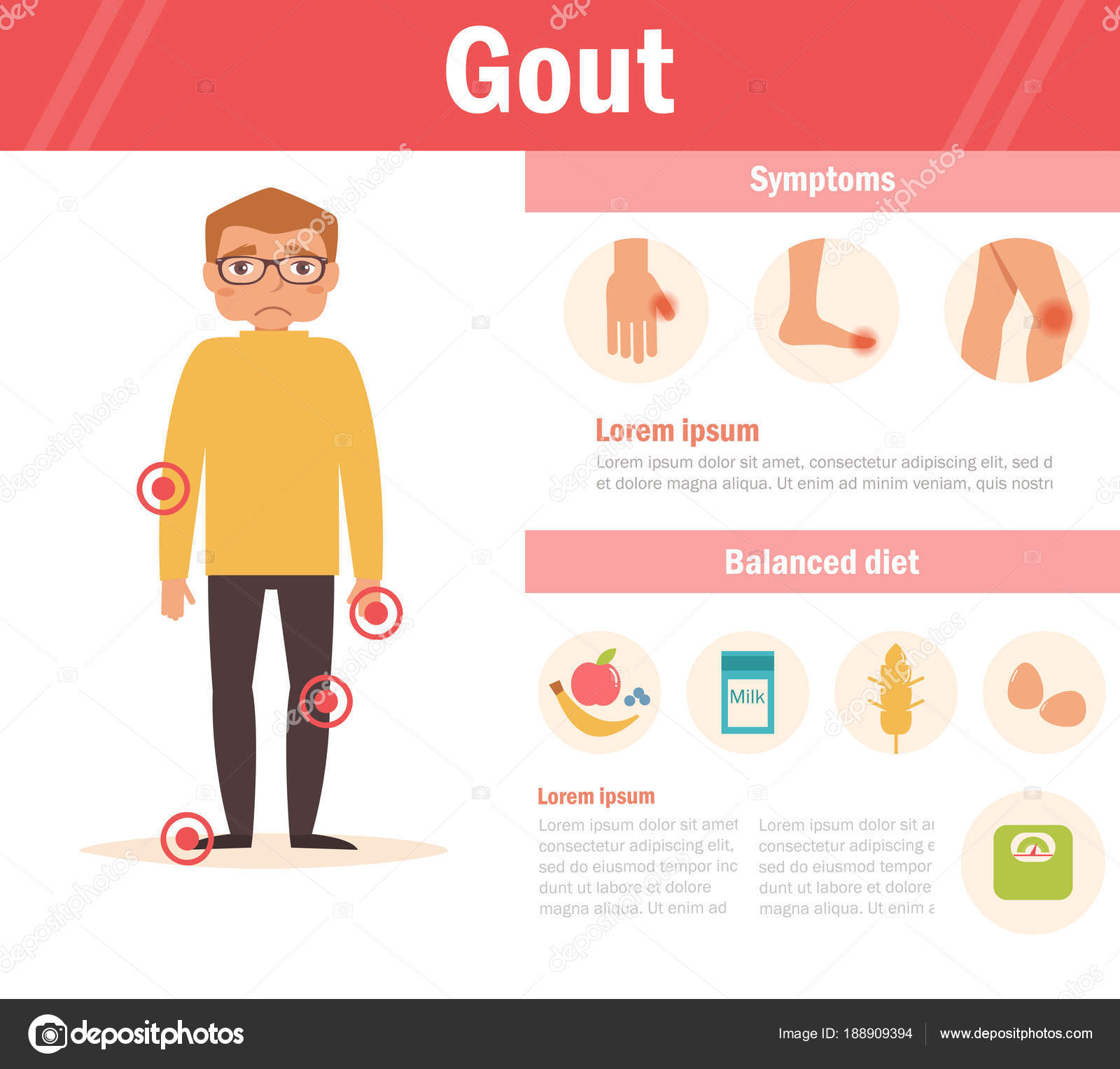 Gout. Icons. Man. Vector. Stock Vector Image by ©AnnaViolet #188909394