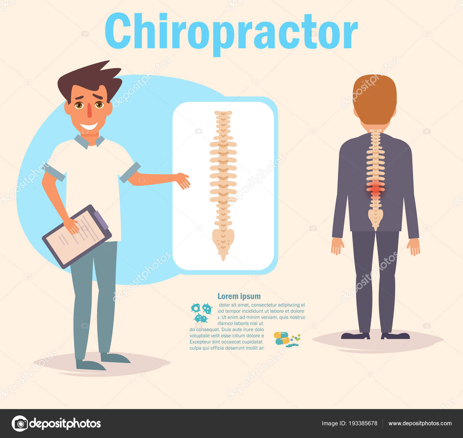 Chiropractor Vector. Cartoon. Stock Vector Image by ©AnnaViolet #193385678