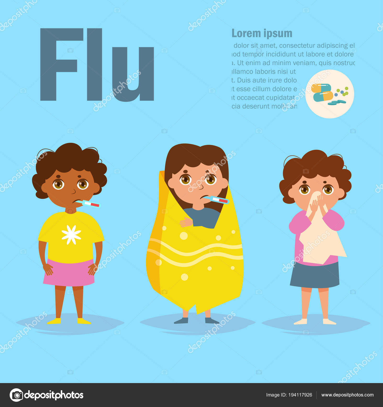 Child flu Vector. Cartoon. Isolated Stock Vector Image by ©AnnaViolet ...