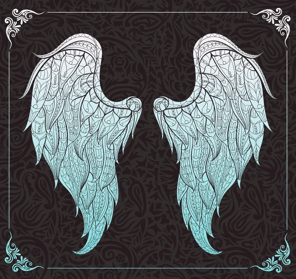 Patterned wings poster — Stock Vector © maverick_inanta #127311346