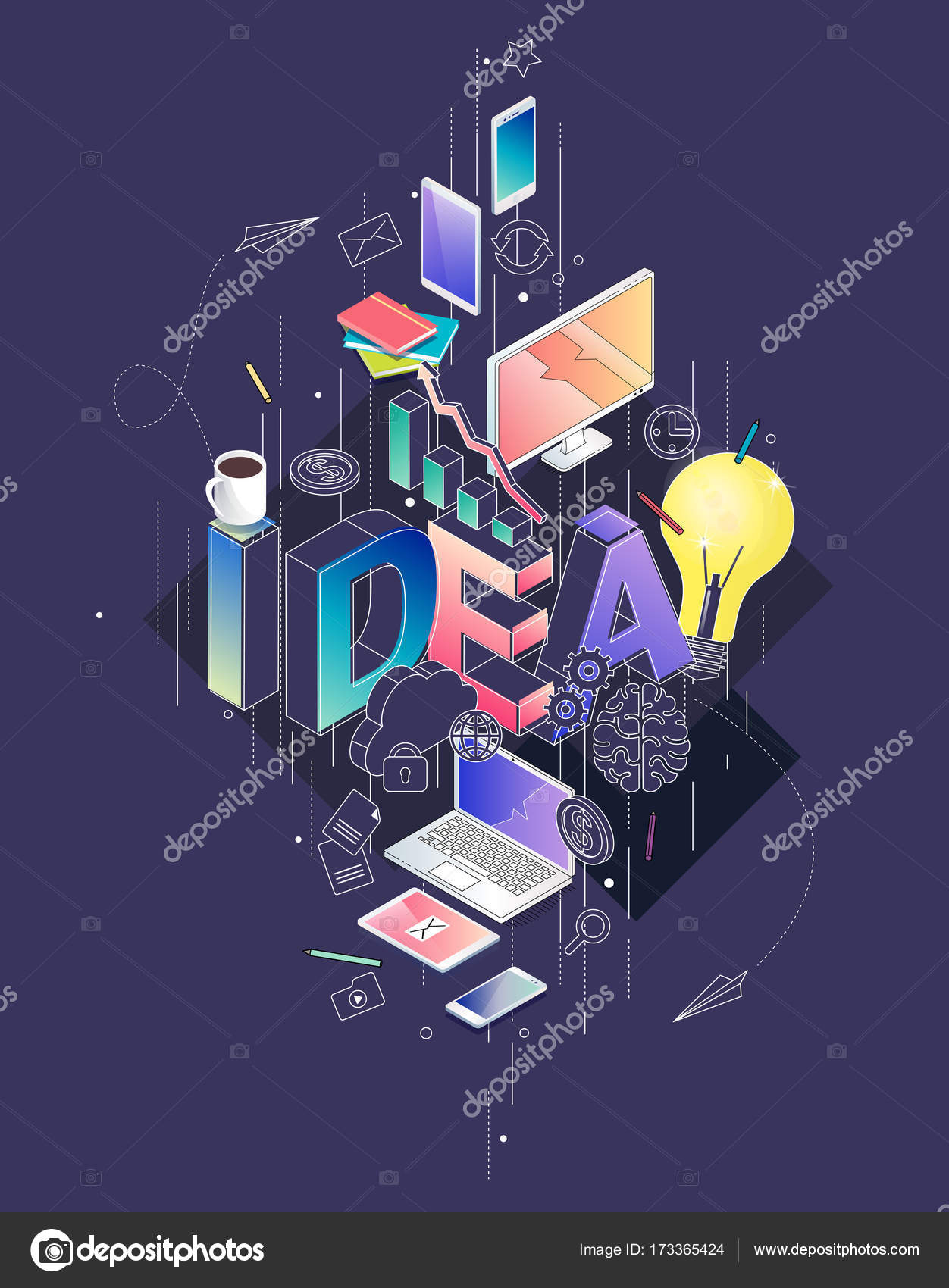 Letras delgadas Vector de stock #173365424 de ©maverick_inanta