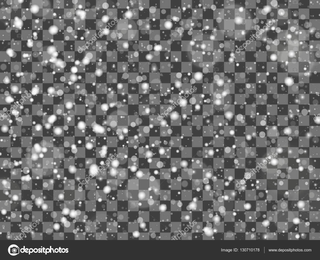 Falling snow texture on a transparent background. Vector illustration ...