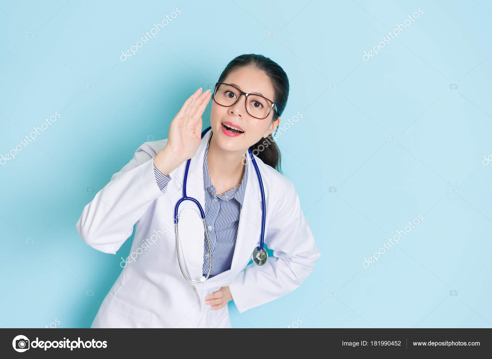 Confident professional doctor face to camera — Stock Photo ...