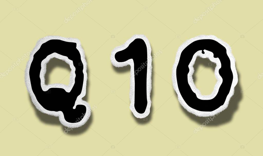 Q10 - Palabra plana de papel lacerado sobre fondo amarillo ...