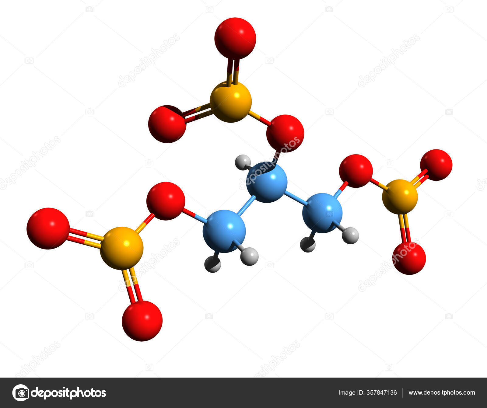 Image Nitroglycerine Skeletal Formula Molecular Chemical Structure ...