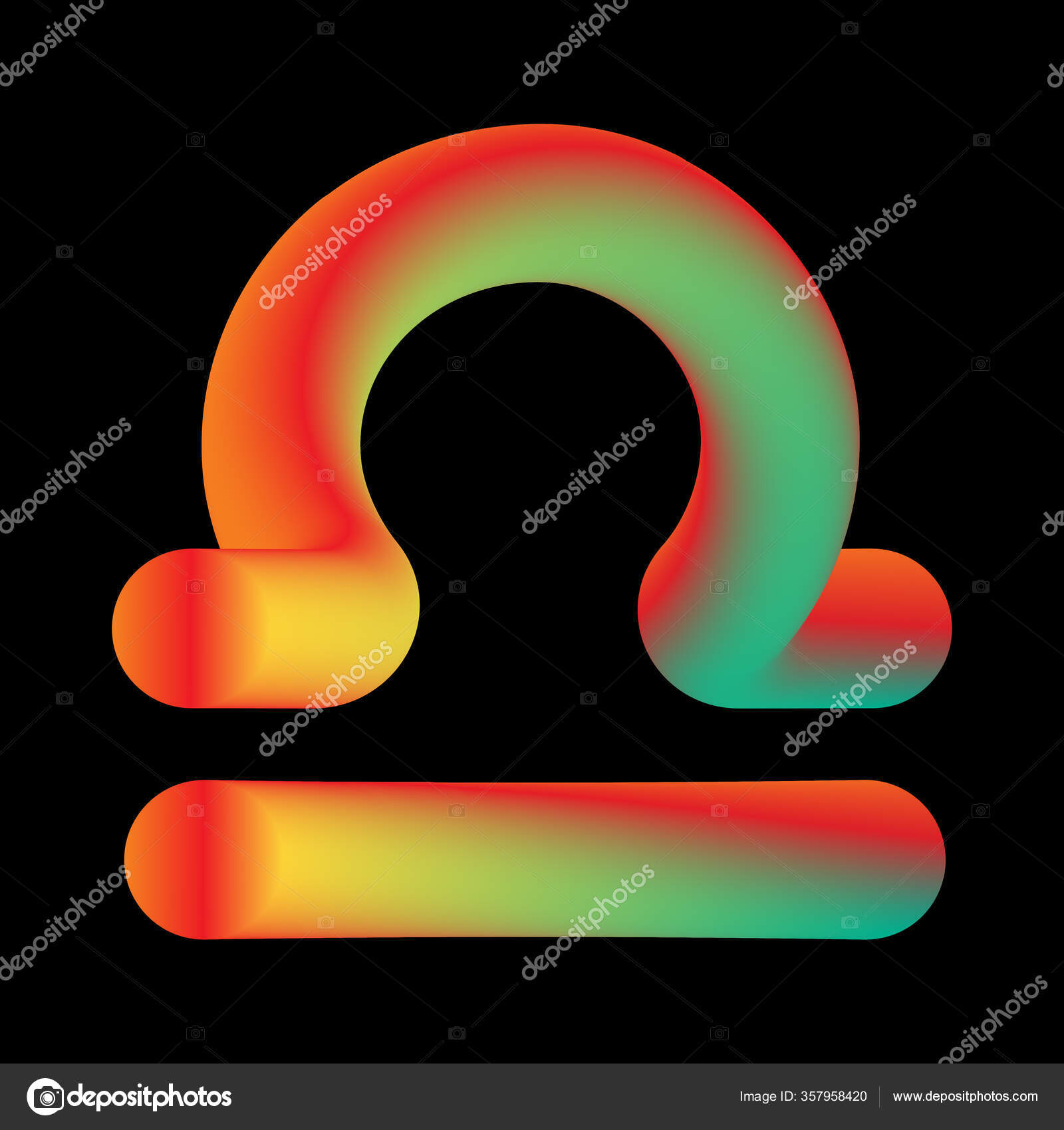 Vector Astrological Mystical Diagram Symbol Sigh Libra Scales Stock ...