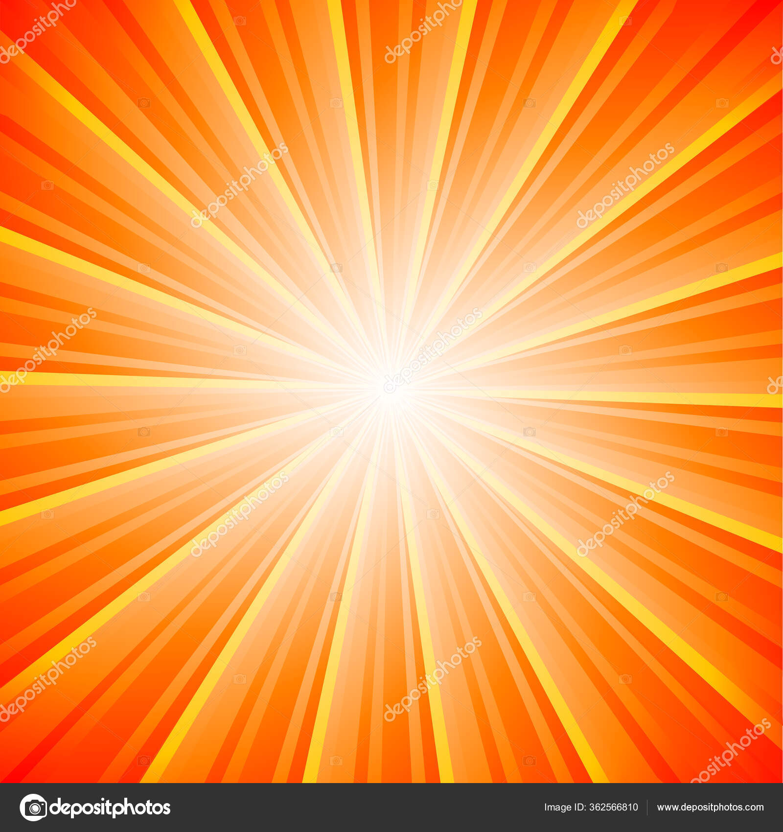 Vector Naranja Rayos Sol Vector de stock por ©KseniyaOmega 362566810