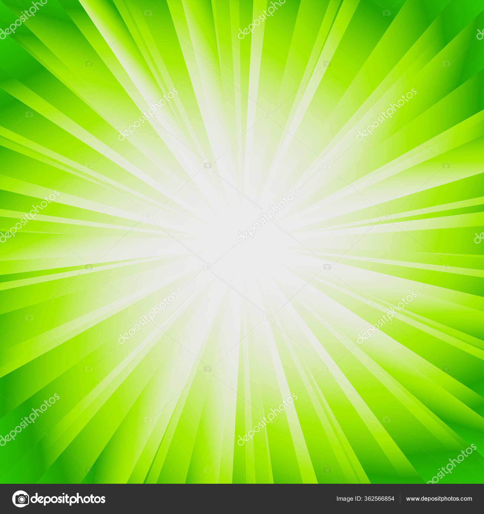 Green Sun Rays Background
