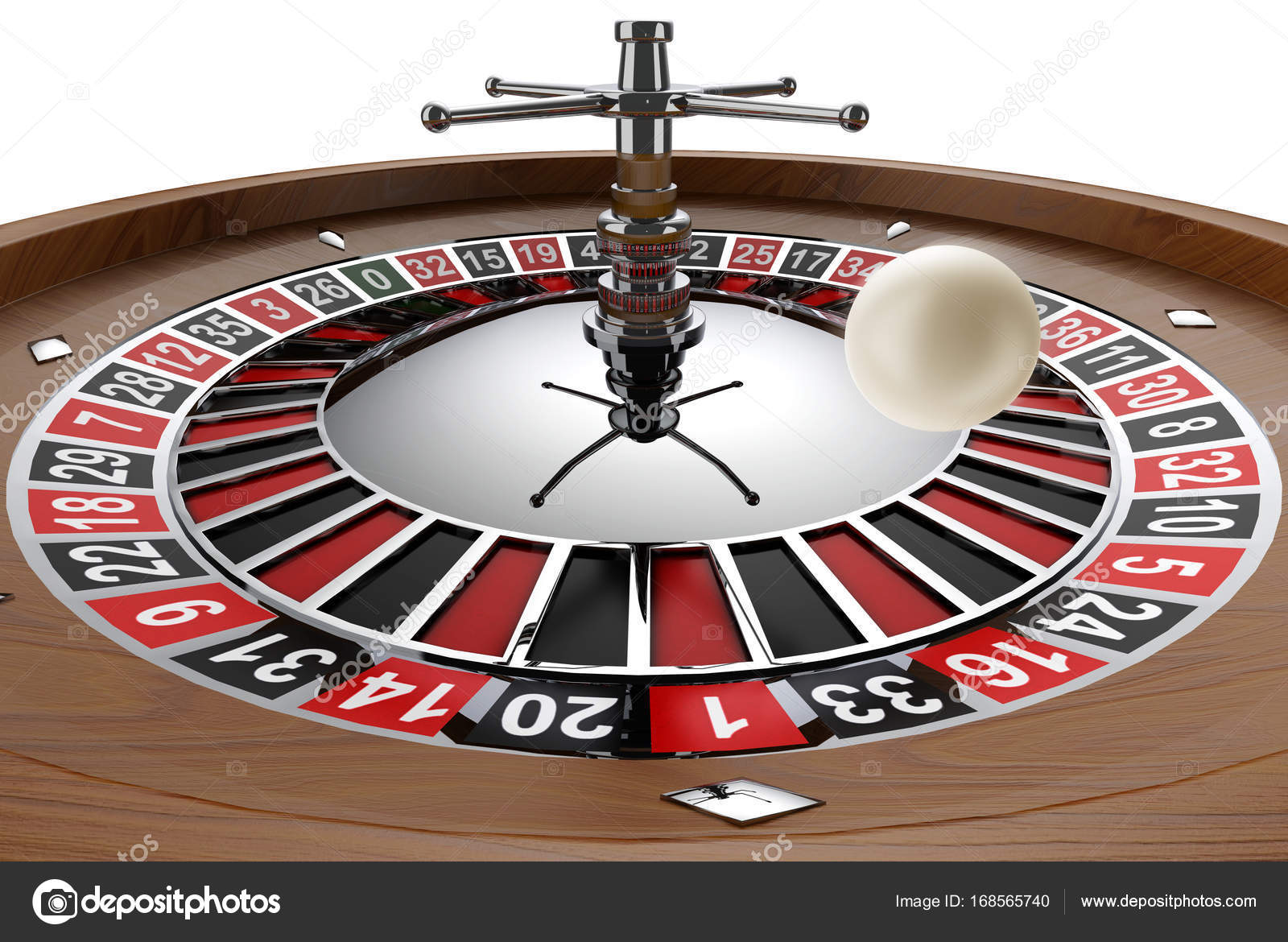 Casino wheel with white ball in mid air — Stock Photo © the_lightwriter ...