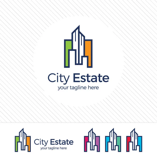 Property deal logo design vector. Real estate or apartment trading ...
