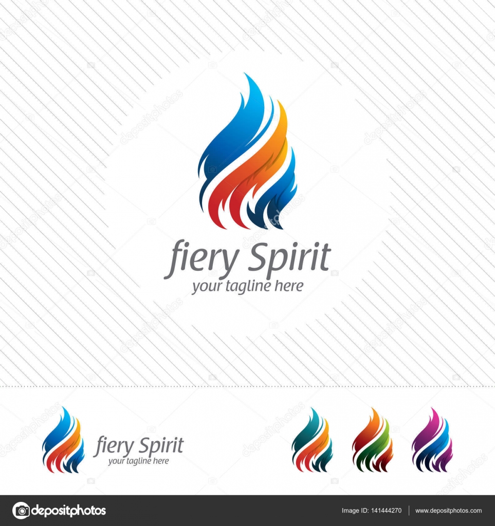 Colorful flame and fire logo design vector with modern look and ...
