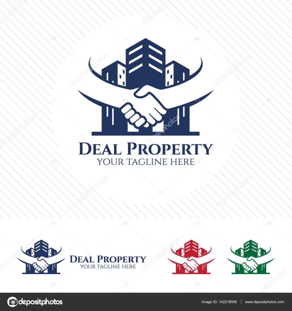 Property deal logo design vector. Real estate or apartment trading ...